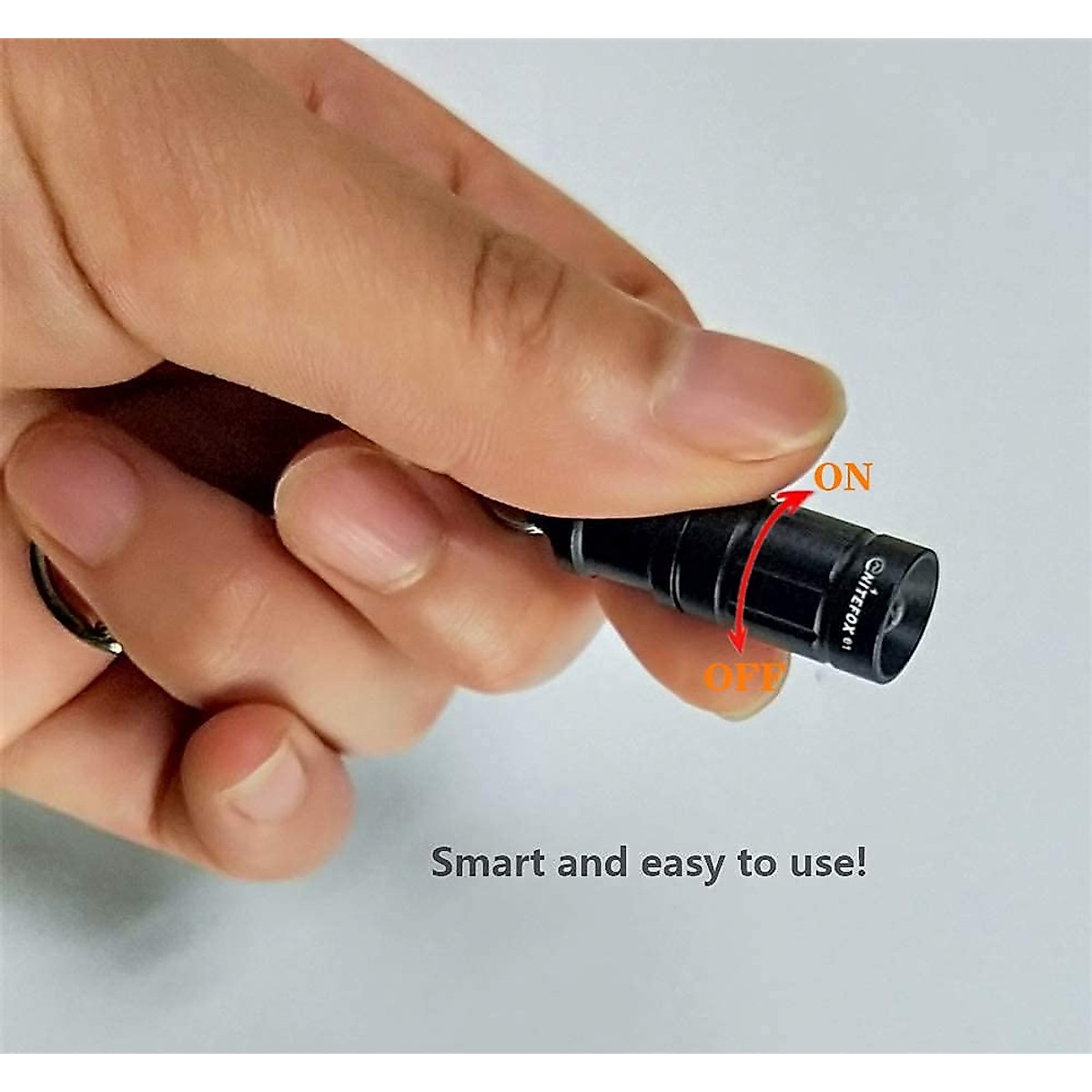 Nitefox e1 Smallest Super Tiny Keychain Flashlight Bright Long Lifetime Waterproof Key Ring Light for Everyday EDC Emergency Dog Walking Sleeping Reading Nice Gift for Family Kids Parents Friends