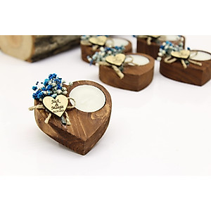 Personalized Heart Shaped Candle Holders,Wedding Favors,Guest Gifts, Candleholders and Tealights, Funeral Favors,Bridal Shower Candles, Favors For Guests