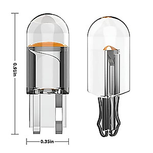 AUCELI 30 Pcs LED Light Bulbs 6000K, 12V Error Free Interior Bulbs for Cars, Dome Map License Plate Glove Box Light, Colored 194 Wedge COB LED Bulbs, Map Lights, Reading Lights