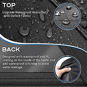 SIRUITON Outdoor Patio Chiminea Cover - Durable, Weather-Proof Chiminea Fire Pit Cover,Chiminea Defender (Black)