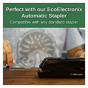 EcoElectronix Standard Staples - Jam-Free Staples Compatible with Most Desktop Staplers - 1/4" Length, 210 Staples Per Strip - at Home or Professional Office Supplies