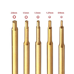 6-Pack Mini 0.9mm 1.27mm 1.3mm 1.5mm 2.0mm Hex Screw Driver Set Titanium Hexagon Screwdriver & 4-Way Wrench Tool Kit for Axial SCX24 1/24 RC Crawler Truck