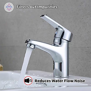 TSBSHum Bathroom Sink Aerator,2.2 GPM Faucet Aerator, Made of Solid Brass and Stainless Steel,15/16 Inch Male Thread Faucet Replacement with Gasket,For Kitchen and Bathroom,6PCS(Silvery)