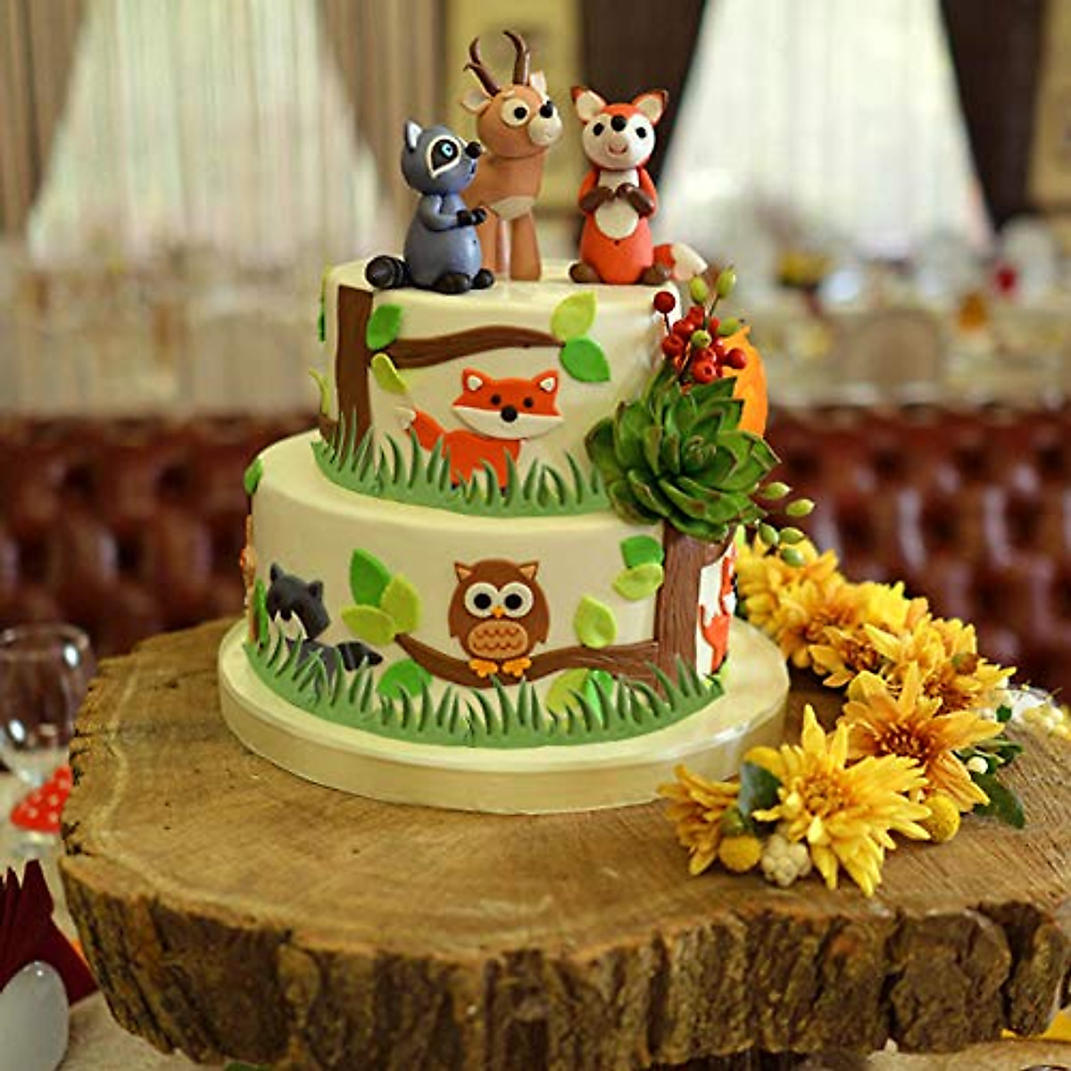 Mity rain Cake Fondant Embossing Mold-Flame/Wave/Grass/Icicles Plastic Mini Cookies Cutter for Sugarcraft Fondant Baking Mold Cake Decor Tool Cupcake Decorating (4 Pcs)