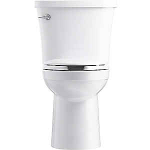 KOHLER Kingston™ Comfort Height® two-piece Elongated 1.28 gpf Toilet with Left-hand Trip Lever and Antimicrobial Finish