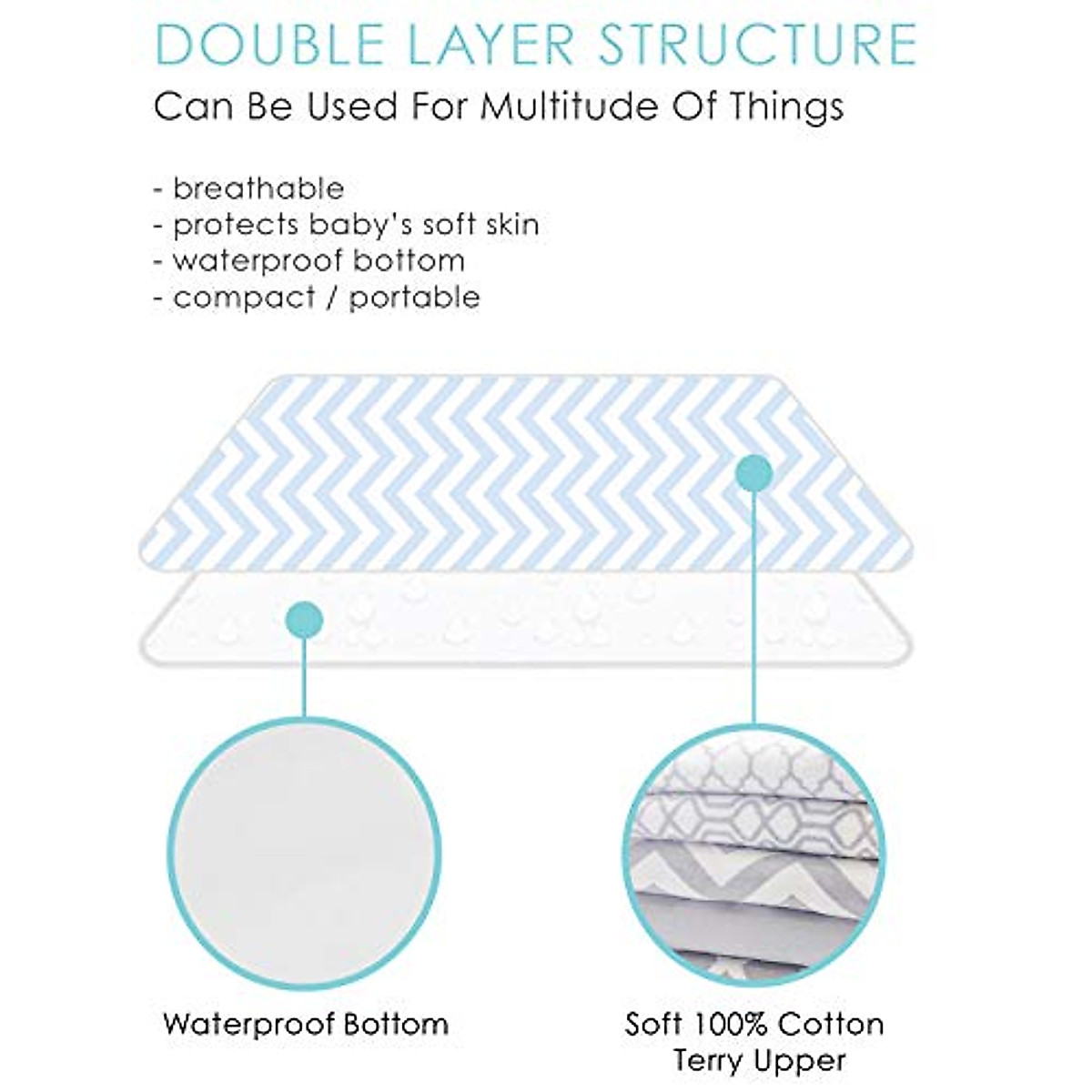 Kushies Baby Deluxe Change Pad Terry, Lilac Berries