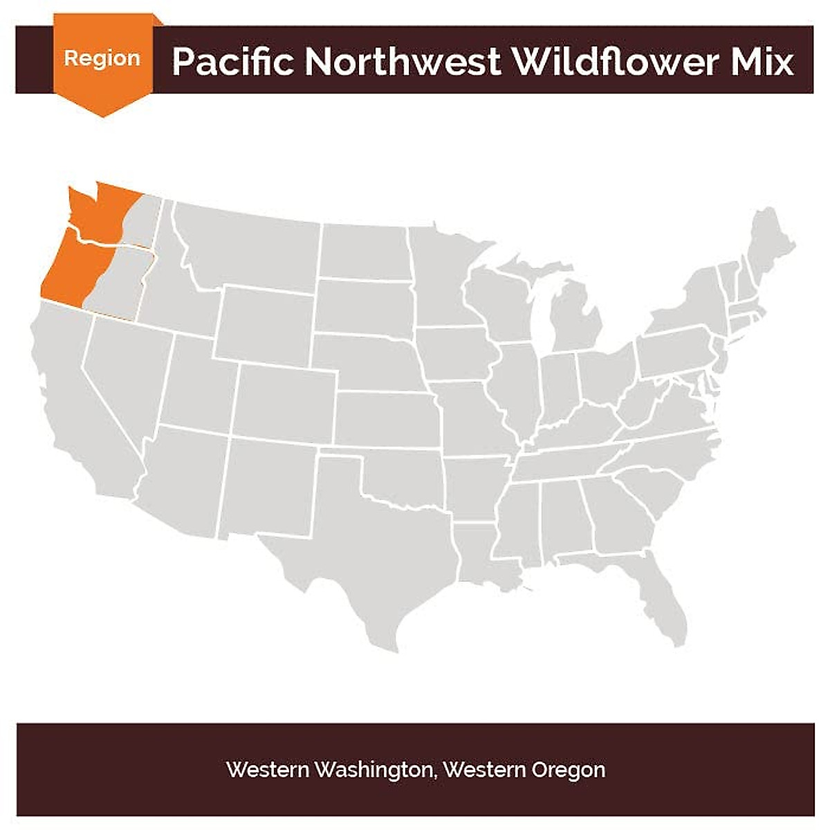 Pacific Northwest Wildflower Seed Mix - 1/4 Pound - Mixed Wildflower Seeds, Attracts Bees, Attracts Butterflies, Attracts Hummingbirds, Attracts Pollinators, Easy to Grow & Maintain, Cut Flower