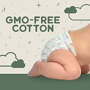 Happy Little Camper Ultra-Absorbent Natural Baby Diapers Size 6 - Hypoallergenic & Chlorine-Free Disposable Diapers Safe for Sensitive Skin - Unscented Junior Diapers - 17 Count