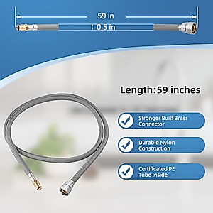 88624000 Replacement Pull-out Faucet Hose Compatible with Hansgrohe Kitchen Faucets Standard Non-Select Single Hole, Kitchen Faucet Spray Hose 59 Inches
