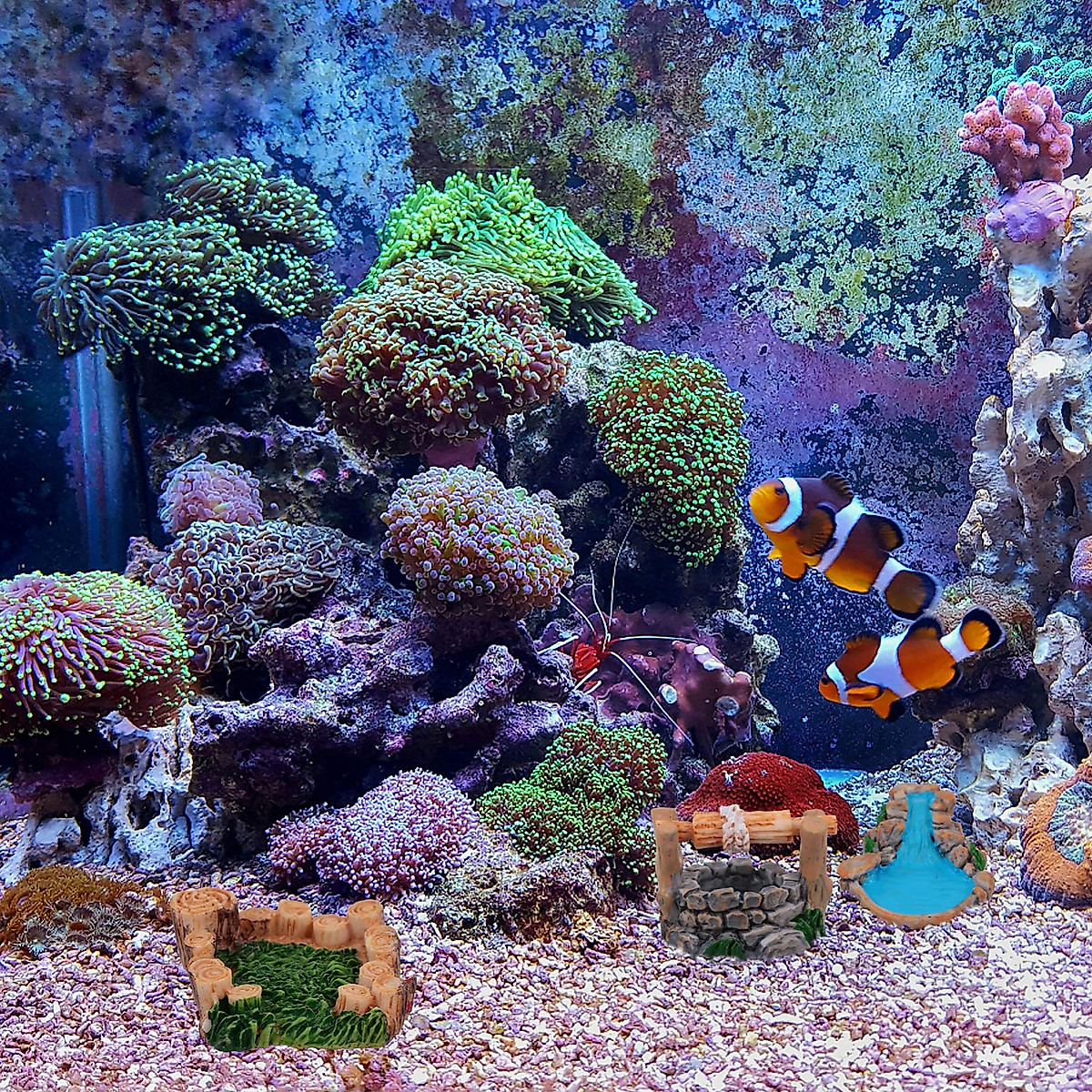 Cabilock 8pcs Micro Landscape Bridge Pond Fairy Garden Decor Scenery Adornment Resin Art Crafts Fairy Garden Accessories Fairy Garden Crafts Resin Ornaments Miniature Landscape Ornament