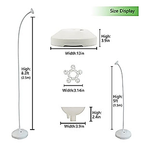 SANERYI Balloon Arch Kit 8.2 ft High and 5 ft High Free Bending Shape Deformation Balloon Column Stand Irregular Independent Suspended Standing Shaped Balloon Arch Support Water-Filled Base