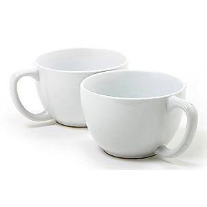 Norpro My Favorite Jumbo Mugs, Set of 2, White