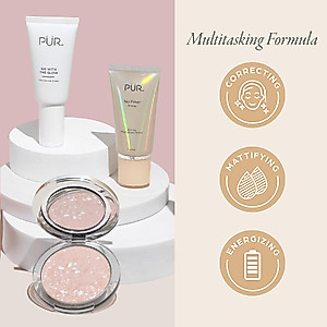 PÜR Beauty Pressed Setting Powder Balancing Act - Skin-Perfecting Pressed Compact Powder for Smooth & Fresh Natural-Matte Finish - Translucent Setting Powder Makeup for All Skin Tone, Cruelty Free