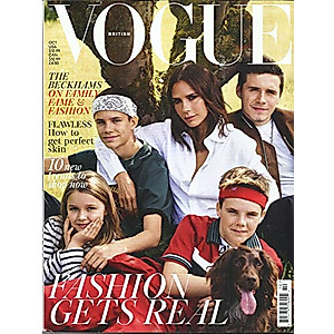 VOGUE BRITISH MAGAZINE, THE BECKHAMS ON FAMILY FAME & FASHION OCTOBER, 2018