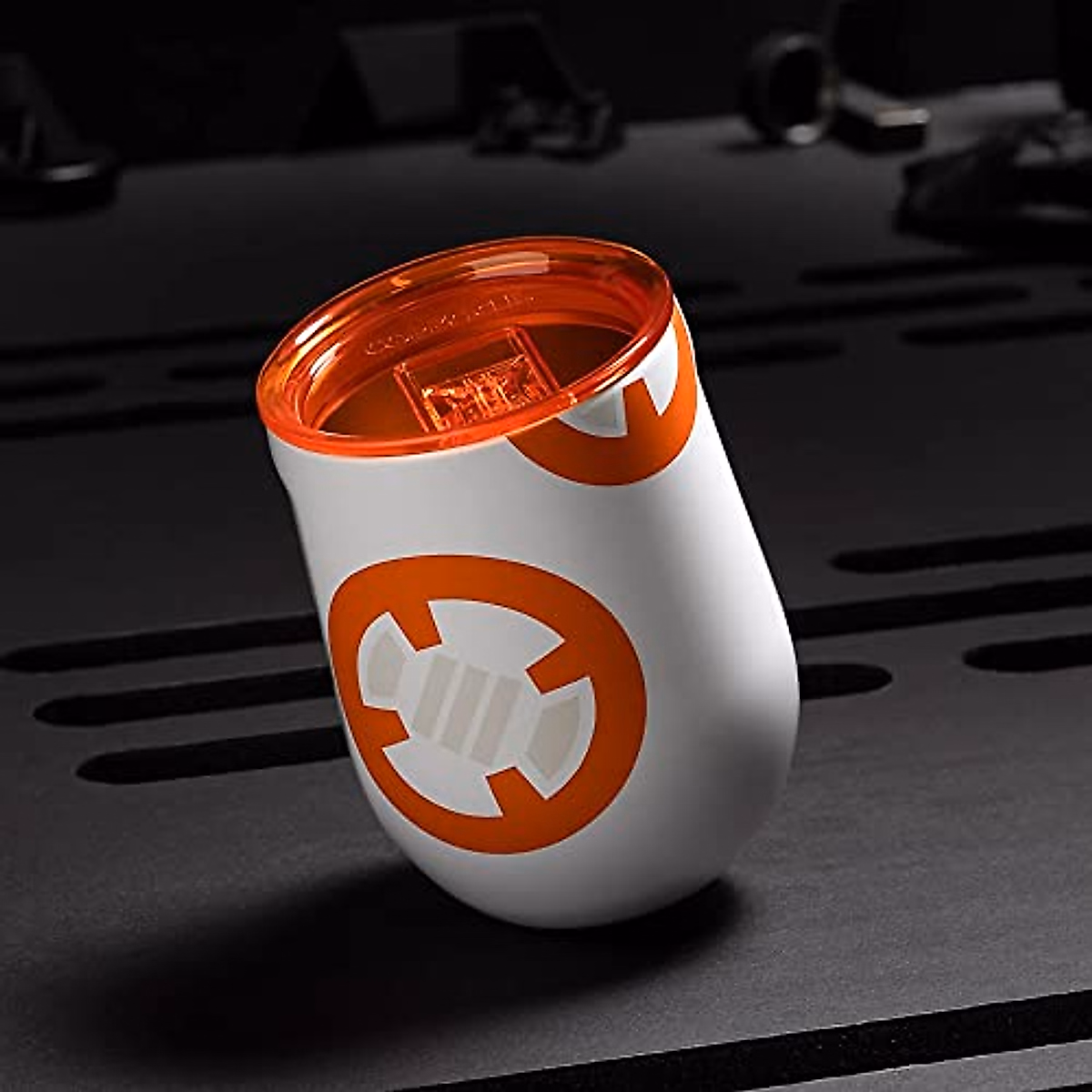 Corkcicle Star Wars Stemless Wine Glass Tumbler, Triple Insulated Stainless Steel, Easy Grip, Non-slip Bottom, Keeps Beverages Chilled for 9 Hours, BB-8, 12 oz
