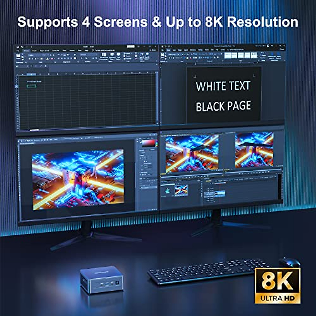 GEEKOM Mini PC Mini IT11, 11th Intel Core i7-11390H (up to 5.00 GHz), 32GB DDR4 RAM 2TB M.2 SSD, Windows 11 Pro Mini Computers NUC 11, USB4.0/8K UHD/WiFi 6/BT5.2, Home/Office Mini Desktop Computer