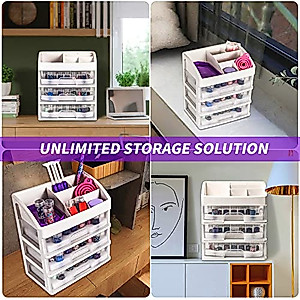 BEIFUMEI Diamond Painting Accessories Storage Containers, Plastic Storage Box with Drawer 111 Slot Individual Containers Desktop Storage Case for Diamond Art Nail Pill Rhinestones Beads Organizer