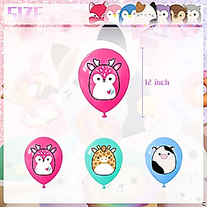 𝓢𝓺𝓾𝓲𝓼𝓱𝓶𝓪𝓵𝓵𝓸𝔀𝓼 𝓟𝓪𝓻𝓽𝔂 Squad Themed Birhthday Party Supplies for Girls Party Decorations Set for Kids and Boys Party Favors Included Banner Balloons Cake Cupcake Toppers