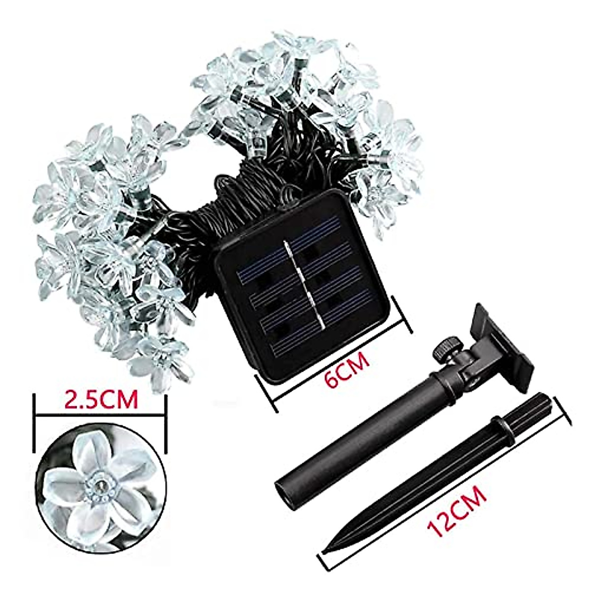 Xiaobei Solar Powered Fairy Lights, Festive String Lights, Waterproof Christmas Lights, Outdoor Garden Lights Home Bedroom Decor, Great Outdoor Lawn Decor for Patio Garden, Yard and Christmas Decor