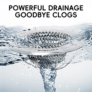 Bathtub Drain Hair Catcher, Wokdada Fast Drainage Shower Drain Hair Catcher, Reversible 304 Stainless Steel Drain Protector for Pop-Up and Regular Drains of Bathroom(Patented Product)