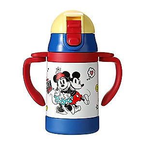 MINISO Mickey Mouse Collection Insulated Bottle, 8.7oz Stainless Steel Water Bottles for Gym,Travel,Sports, Reusable Metal Water Bottle