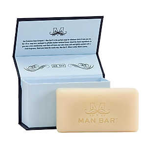 San Francisco Soap Company Deep Cleansing Man Bar, Silver Sage & Bergamot, 10 Ounce
