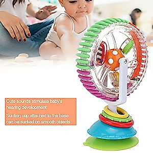 Infant Toy, Sturdy Baby Rattle Toy Improve Cognitive Ability Portable with Sturdy Sunction Cup for Babies(New Rotating Ferris Wheel)