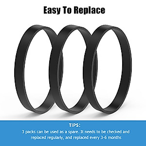 3-Pack Vacuum Belt for Bissell 7/9/10 p/n 3031120, Upgraded Pet Vacuum Cleaner Belt for Bissell Powerforce Helix Cleanview Powerlifter Swivel Rewind Vac Cleaner Replacement Pn 2031093 3031123 32074