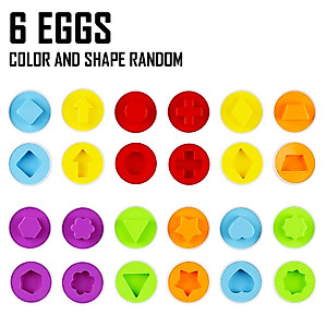EJLIFEBOX 14 Pack Jumbo Nuts Bolts and Matching Eggs Fine Motor Skills Toys Set for Toddlers, Matching Color and Shape Game Toy Improve Motor Skills