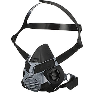 MSA 10102184 Advantage 420 Series Half-Mask Respirator - Size: Large, Single Neckstrap, Twin-Port Reusable Gas Mask, MSA Advantage Cartridge Compatible
