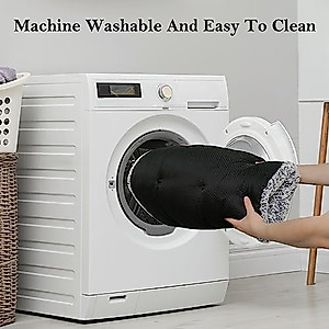 WNPETHOME Washable Dog Beds for Large Dogs, Crate Dog Bed C-1, Plush Dog Crate Bed Mat for Sleeping & Ease Anxiety, Fluffy Kennel Pad for Large, Medium Dogs (35 x 23 x 3 inch)