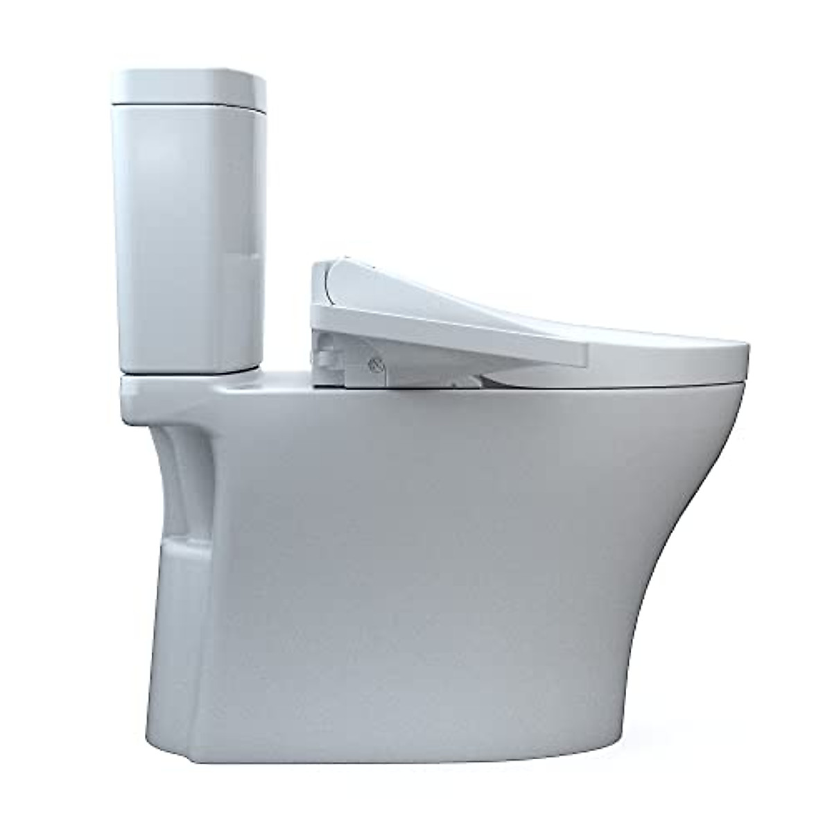 Aquia IV 2-Piece 0.8/1.28 GPF Dual Flush Elongated ADA Comfort Height Toilet in Cotton White, C2 Washlet Seat Included