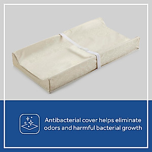 Sealy Baby Waterproof 2-Sided Contoured Baby Diaper Changing Pad for Dresser or Changing Table, 32 x 16 - White