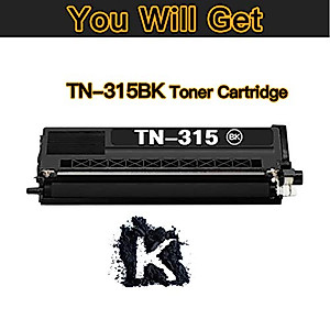 Etechwork Compatible Toner Cartridge Replacement for Brother TN315 TN315BK TN-315BK TN310BK TN-310BK Toners use with Brother HL-4150CDN HL-4570CDW HL-L4570CDWT MFC-9460CDN MFC-9970CDW Printer (Black)