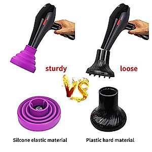 Universal Collapsible Hair Dryer Diffuser Attachment- Salon Grade Tool,Lightweight Foldable Portable Travel Folding Design Fit Most of Blow Dryers-PurplePurple