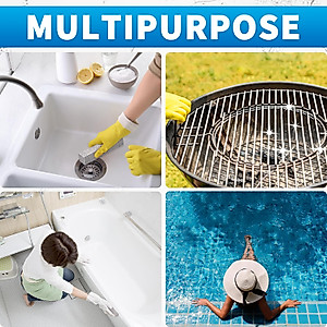 4TH Pumice Stone for Toilet Bowl Cleaning,Remove Away Limescale Stain,Hard Water Rings,Calcium Buildup,Iron and Rust,Scouring Stick for Tile/Bath-tub/Kitchen/Grill/Household - 4 Pack