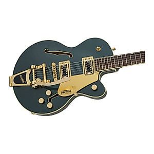 Gretsch G5655TG Electromatic Center Block Jr. Single-Cut Electric Guitar with Laurel Fingerboard, 22 Medium Jumbo Frets, Bigsby and Gold Hardware (Cadillac Green)