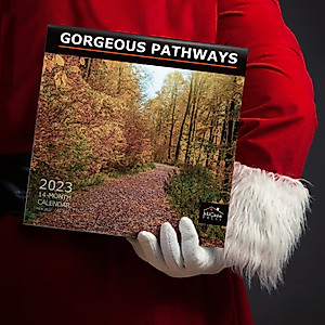 MICASA Gorgeous Pathways 2023 Hangable Monthly Wall Calendar | 12" x 24" Open | Thick & Sturdy Paper | Giftable | A Guiding Path