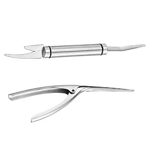 2 Sets Stainless Steel Shrimp Wire Stainless Steel Shrimp Peeler Dual Use Fish Scale Remover Dual Use Shrimp Cleaner Kitchen Accessories Home Accessory Daily Use Fish Scaler
