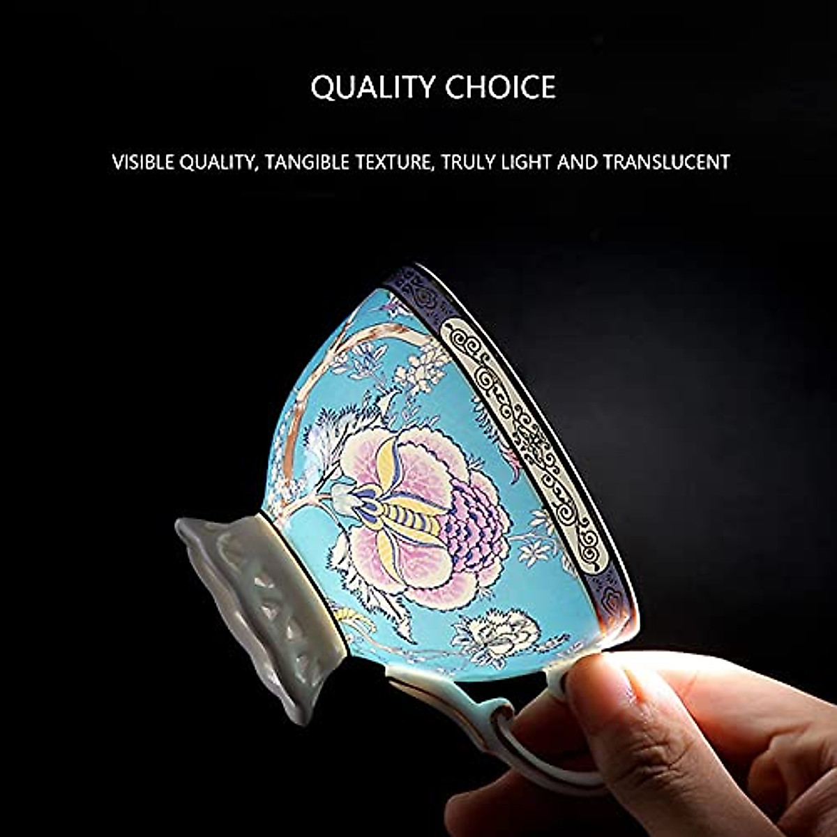 ACMLIFE Bone China Coffee Tea Sets, 21-Piece Porcelain Tea Cup Set, Tea Cup and Saucer Set Service for 6 with 34 Ounces Teapot,Sugar Bowl,Creamer Pitcher and Teaspoons, Christmas Gifts for Women