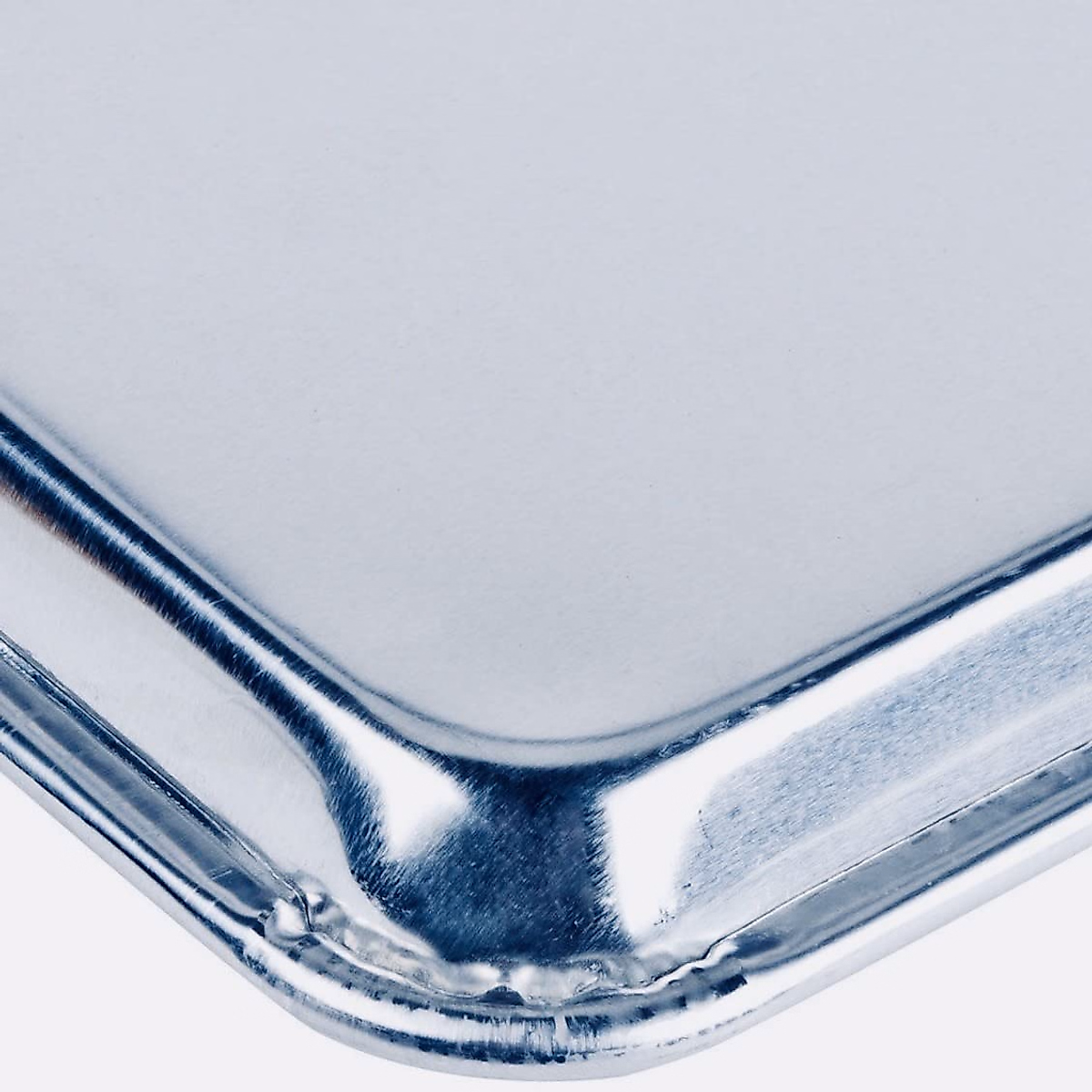 Full Size 18 Gauge Sheet Baking Pan, Wire in Rim Aluminum Bun Pan, Professional, Commercial, and Industrial Grade Pan by Tezzorio