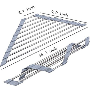 Sink Sponge Holder, Multipurpose Roll up Drying Rack for Sink Corner-Gray