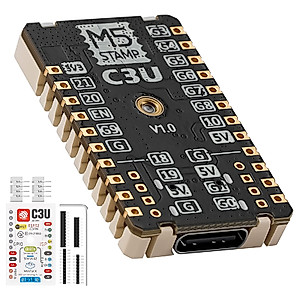 MakerFocus M5Stack M5Stamp C3U Development Kit: 2pcs ESP32-C3 Wi-Fi IoT Development Board Microcontroller for Industrial, Smart Home, wearables, DIY Supports Ar duino ESP32-IDF