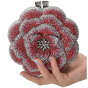 MOSSMON Designer Crystal Evening Clutch Bag Elegant Bride Wedding Party Purse for Women