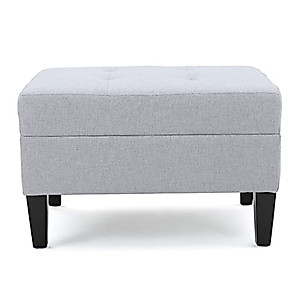 Christopher Knight Home Zahra Ottoman, Light Grey