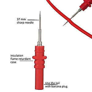 5pcs Flexible Silicon Back Probe Pin HT307A Automotive Diagnostic Probes Pin Insulation Piercing Needle Probes for Small Gauge Wires