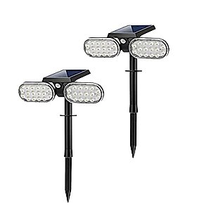 Egreat Solar Motion Sensor Lights Outdoor, Dusk to Dawn Floodlight,Wireless IP65 Waterproof Security Lights, Solar Powered Landscape Spotlights for Pathway Yard Patio Garage (2)