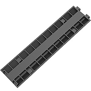 Happybuy 3 Pack of 2 Channel 11000lbs per Axle Capacity Protective Wire Cord Ramp Driveway Rubber Traffic Speed Bumps Cable Protector