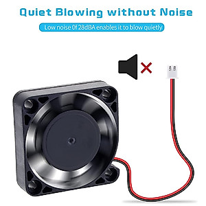3D Printer Fan 24v 4010: 4pcs 3D Printer Cooling Fan 40mm Quiet 0.08A DC Mini Silent Brushless Fan 2 pin for 3D Printer, DVR and Other Small appliances Series Repair and Replacement