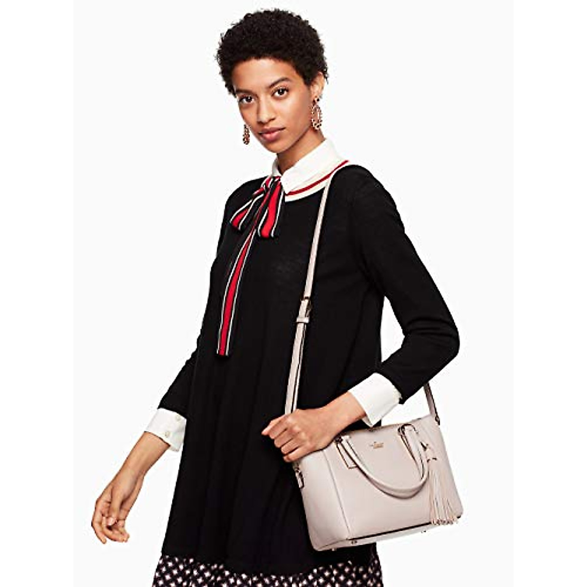 kate spade new york Kingston Drive Small Alena Leather Satchel (Bone Grey)